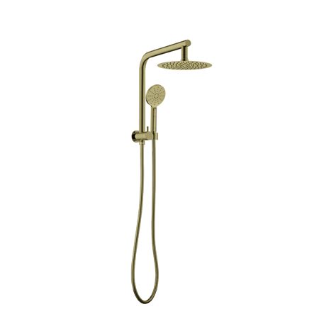 La Pre Brushed Gold Twin Shower Set Tile And Bath Warehouse