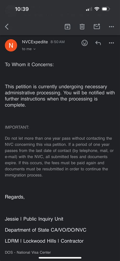 Administrative Processing At NVC National Visa Center Dept Of State VisaJourney