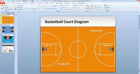 Free Basketball Court Diagram For Powerpoint Free Powerpoint