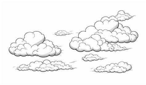 A Drawing Of Clouds With The Words The Word On The Bottom Premium Ai