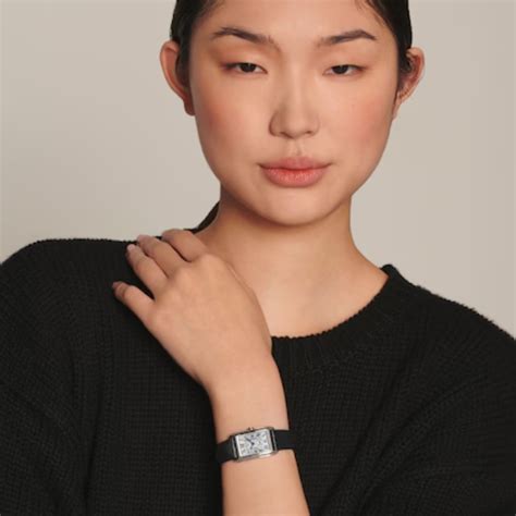 Longines Dolcevita Quartz Watch Silver Dial Black Leather Strap 2080 X