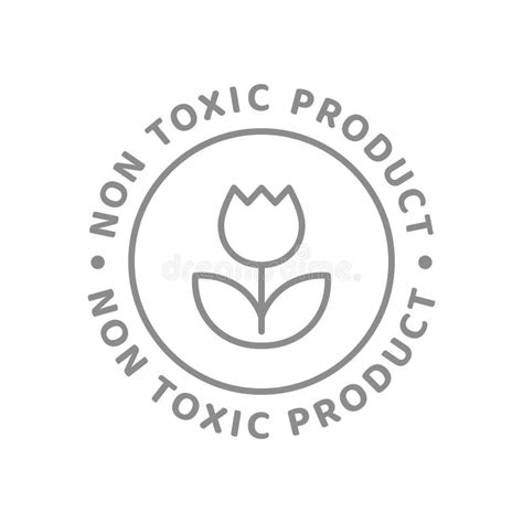 Non Toxic Product Line Vector Label Stock Vector Illustration Of Flower Health 270667171