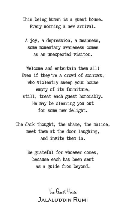 The Guest House Rumi Printable