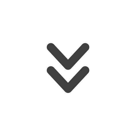 Vector Sign Of The Down Arrow Symbol Is Isolated On A White Background