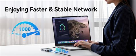 Selore Usb C Docking Station For Laptop Dual Monitor Ethernet Docking Station 3 Monitors Triple