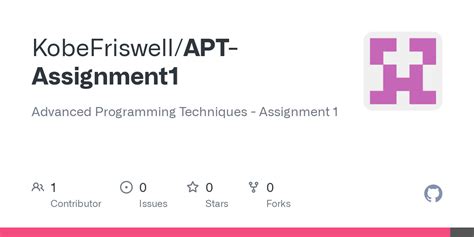 Github Kobefriswellapt Assignment1 Advanced Programming Techniques