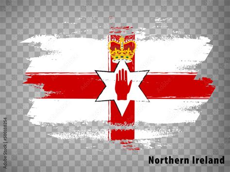 Flag Northern Ireland From Brush Strokes Flag Northern Ireland On