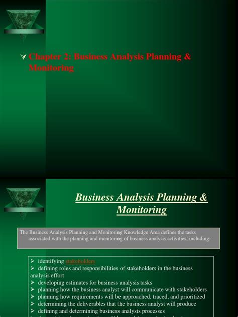 Business Analysis Planning Overview Pdf Business Analysis Risk