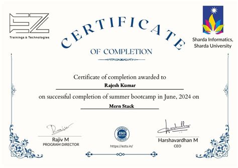 Rajesh Kumar On Linkedin 🌟 Thrilled To Announce The Completion Of My Mern Stack Summer Bootcamp At