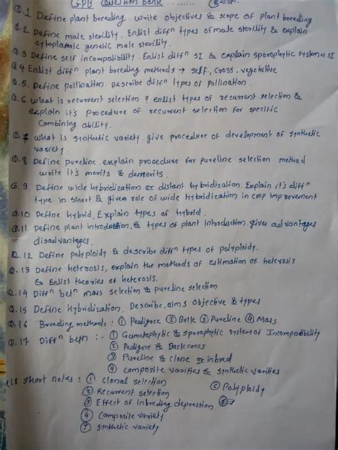 7 Solved Question Bank Handwrittenpdf A4agriculture