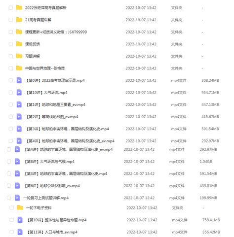 2023张艳萍高三地理全年班网课学习资料下载 爱学资源网
