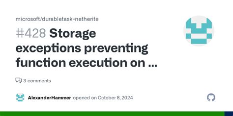 Storage Exceptions Preventing Function Execution On A Regular Basis