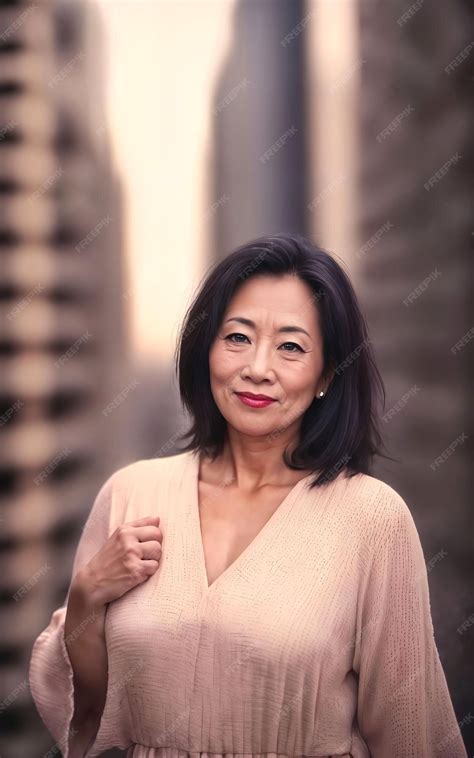 Premium Photo Portrait Photo Of Beautiful Middle Aged Adult Asian