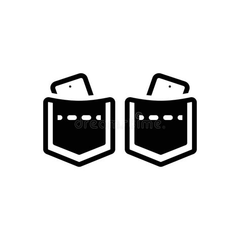 Black Solid Icon For Pockets Patch And Style Stock Illustration Illustration Of Pocketspatch