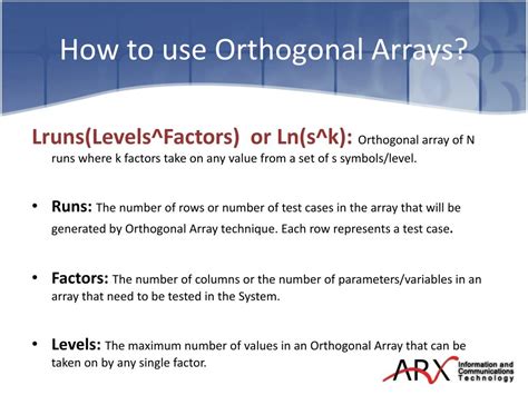 Ppt Orthogonal Arrays Testing Strategy Oats Powerpoint Presentation