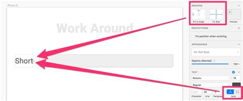 How Do I Create A Symbol In Sketch Whose Total Width Stays Constant When Text Length Changes Via