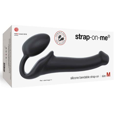 Strap On Me Semi Realistic Bendable Strap On Black Size M
