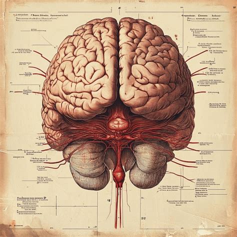 Anatomia Do Cérebro Detalhada Infográfico Estilo Ilustração Médica