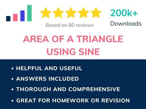 Area Of A Triangle Using Trigonometry Teaching Resources