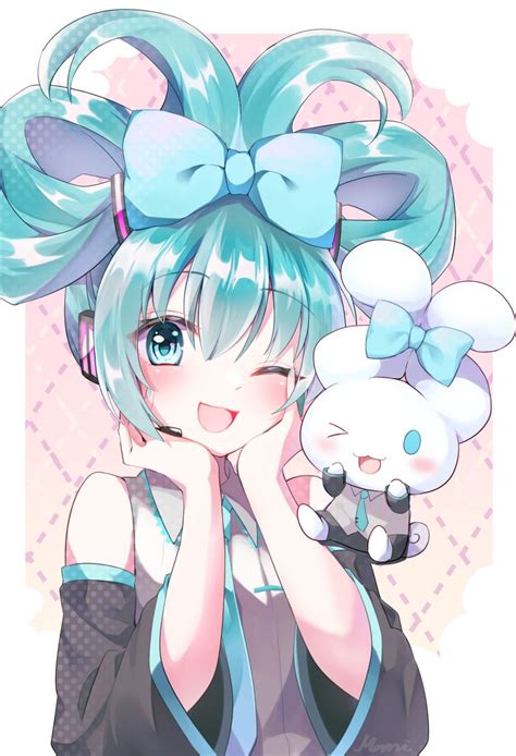 Hatsune Miku Cinnamoroll And Cinnamiku Vocaloid And More Drawn By Mani Second Dimension