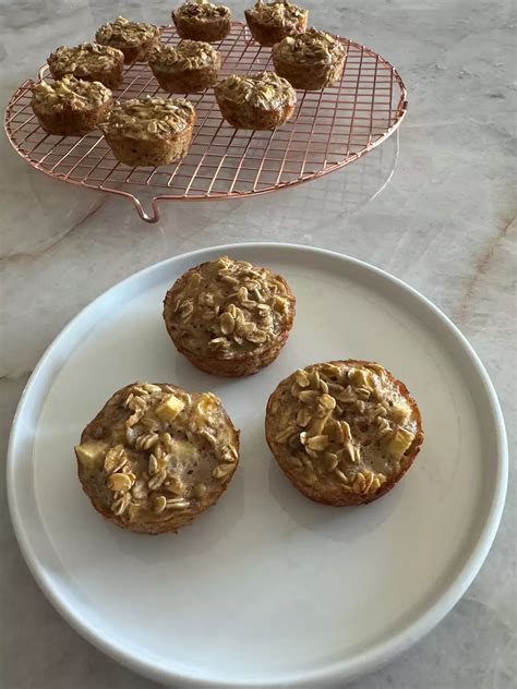Baked Apple Banana Oatmeal Bites Ornabakes