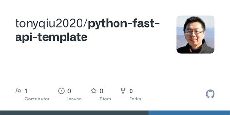 GitHub Tonyqiu Python Fast Api Template