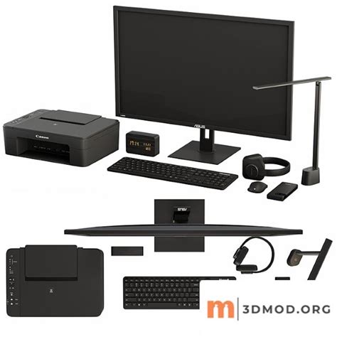Black Desktop Accessory Set 01