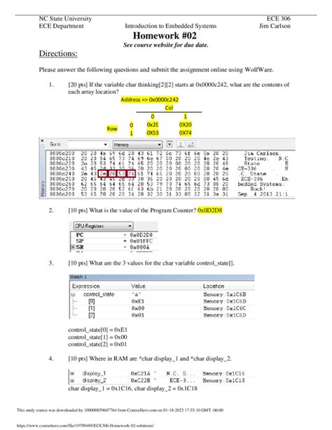 Ece306 Homework 02solutions North Carolina State University Ece 306
