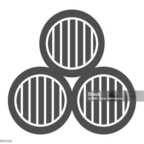 세 배럴 솔리드 아이콘 흰색에 격리 된 세 개의 오래 된 술통 벡터 그림입니다 웹 및 응용 프로그램을 위해 설계된 통 문말 스타일 디자인 Eps 10 0명에 대한 스톡 벡터