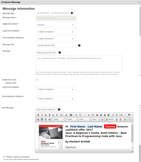 Modifying A Push Message