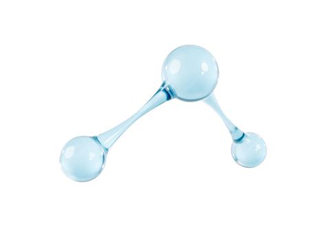 흰색 배경에 고립 된 3d 유리 분자 모델 과학 생화학 제약 아름다움 벡터 3d 그림의 개념 프리미엄 벡터