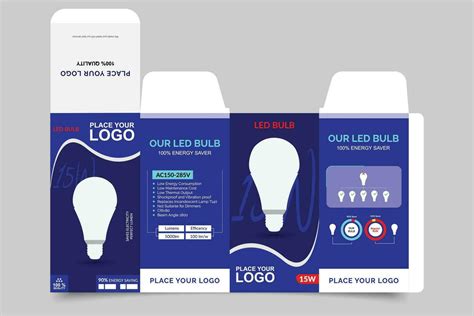 Led Bulb Box Design Set Ready Print 32184227 Vector Art At Vecteezy