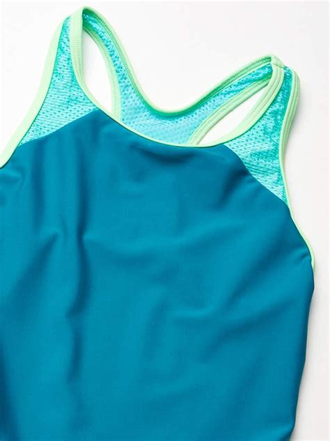 Speedo Girls Swimsuit Two Piece Tankini Thick Strapcapri Breeze Mesh