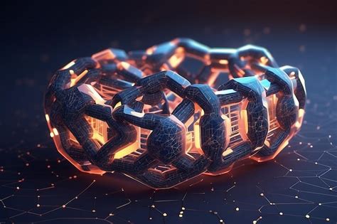 Premium Photo Blockchain Link Network Technology Concept Block Chain