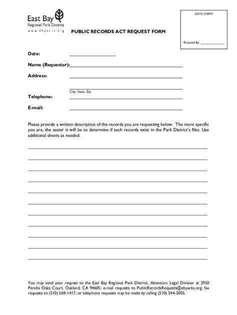 Fillable Online Public Records Act Request Form Pdfpdf Fax Email Print
