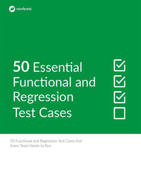 Ebook Functional Testing Checklist Rainforestqa Pdf Software