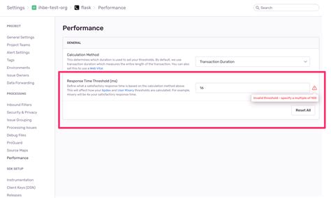 performance enable arbitrary response time thresholds · issue 38163 · getsentry sentry · github