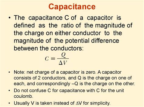 Capacitance Meaning