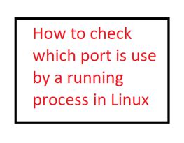 How To Check Which Port Is Use By A Running Process In Linux