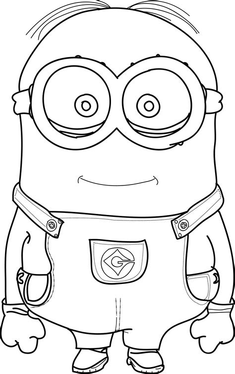 Minion Coloring Pages Kevin At Free Printable