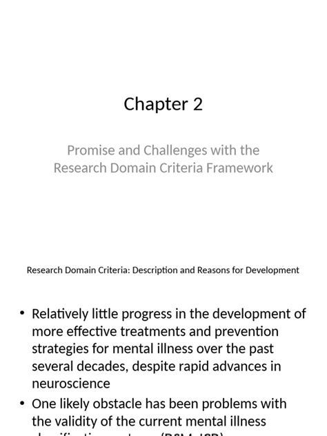 Rdoc Framework Promise And Challenges Pdf Diagnostic And Statistical Manual Of Mental