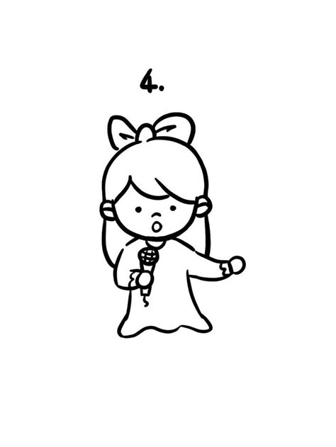 唱歌的女生怎么画简笔画 图文简单（推荐10张） 简笔画图片大全