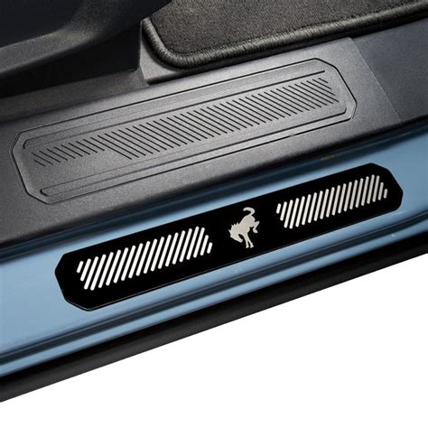 95175bpfd X Putco Ford Bronco Logo Black Door Sill Plates Kit Fits