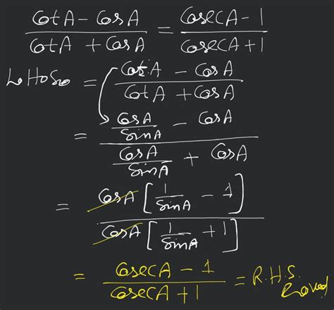 Trignometry Prove Wale Questions Filo
