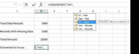 Calculate How Long A Task Will Take Using Convert Function Formula