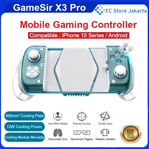 Jual Gamesir X3 Pro Type C Mobile Gaming Controller With Cooling Fan Hall Effect Stick For