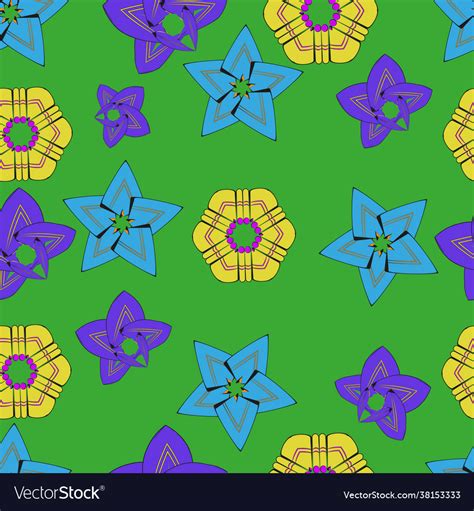 Floral Pattern Asterisk Royalty Free Vector Image
