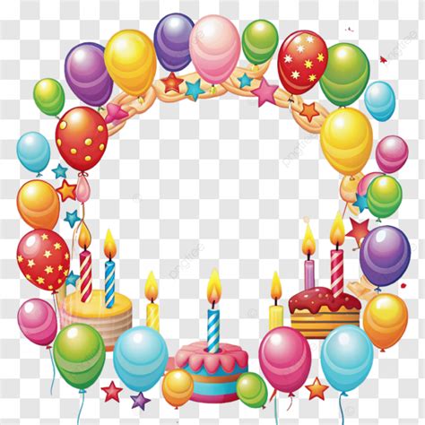 축하 갈라 생일 파티 풍선 케이크 PNG 일러스트 및 이미지 에 대한 무료 다운로드 Pngtree