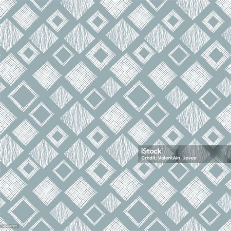 마름모 정사각형으로 원활한 벡터 기하학 패턴입니다 손 끝 없는 배경 질감된 기하학적 그림 그려 포장 웹 배경 벽지 파스텔 그래픽 일러스트 템플릿 가리키기에 대한 스톡 벡터