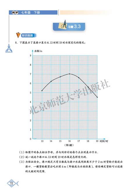 3 用图象表示的变量间关系 2012年审定北师大版七年级数学下册（高清） 初中课本 中学课本网